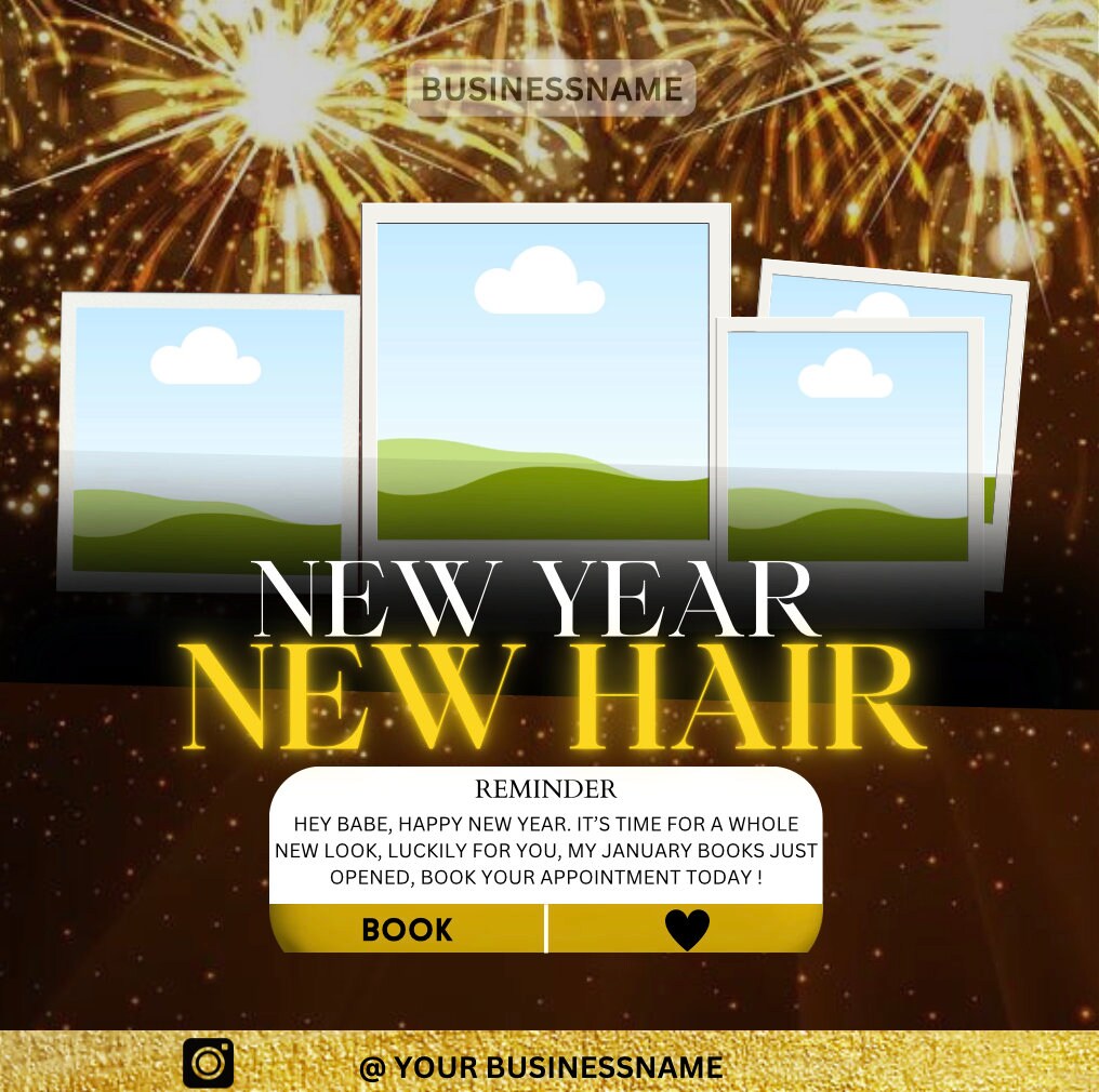 Editable New Years Holiday Flyer January Booking Flyer, New Years ...