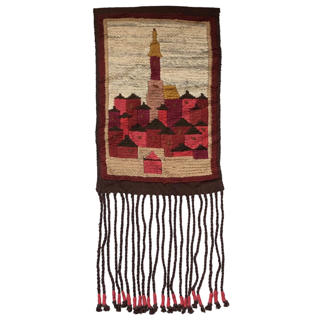 Vintage Polish Kilim , Wall Rug, Folk Art Wall Tapestry, Handmade ...