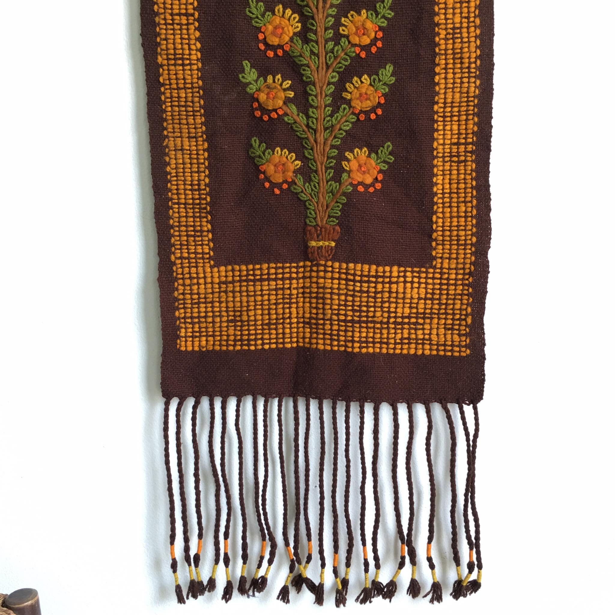 Vintage Polish Kilim , Wall Rug, Folk Art Wall Tapestry, Handmade ...