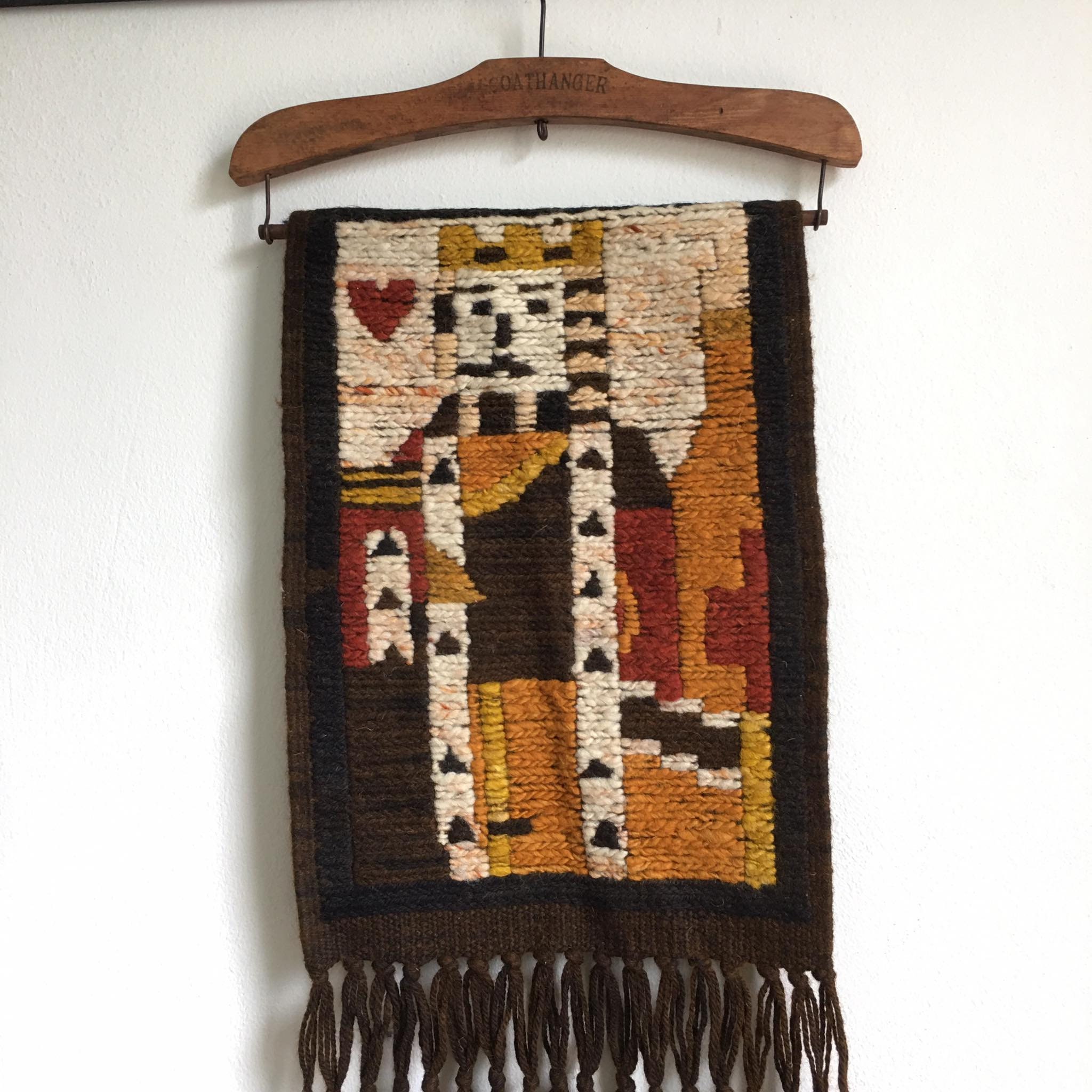 Vintage Polish Kilim , Wall Rug, Folk Art Wall Tapestry, Handmade ...