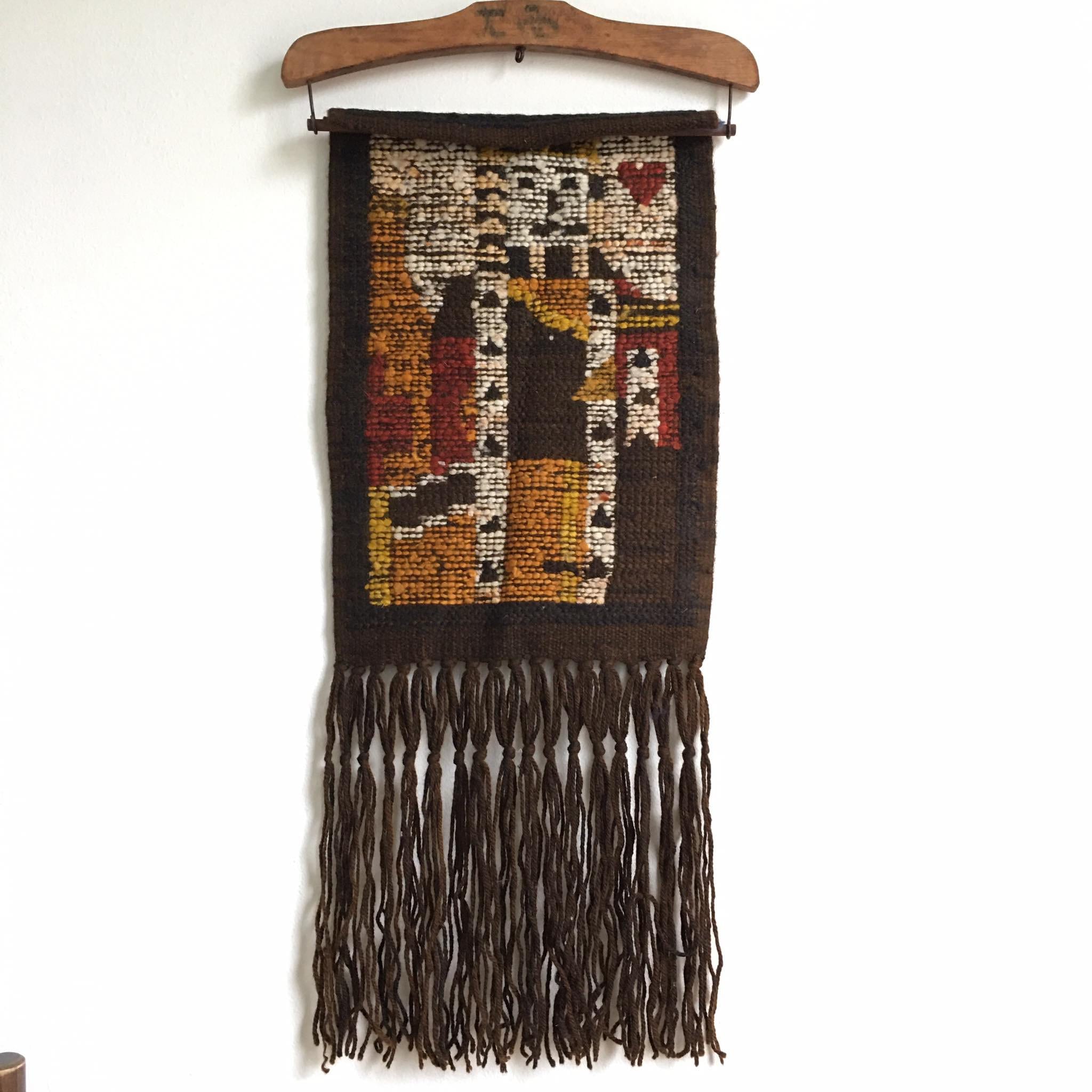 Vintage Polish Kilim , Wall Rug, Folk Art Wall Tapestry, Handmade ...