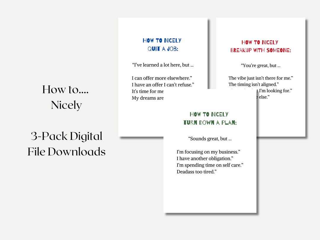 How To... Nicely 3-pack Digital Download Files - Etsy