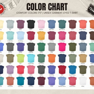 Comfort Colors 1717 Color Chart | Editable Canva Template, C1717 Color ...