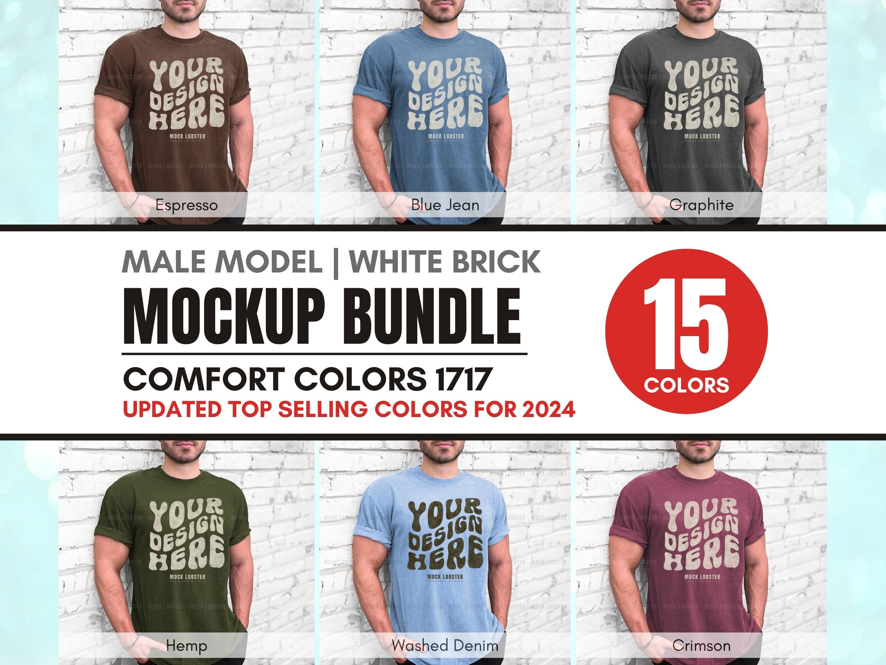 Comfort Colors 1717 Male Model Mockup Bundle Model Mock-up Urban Photo ...
