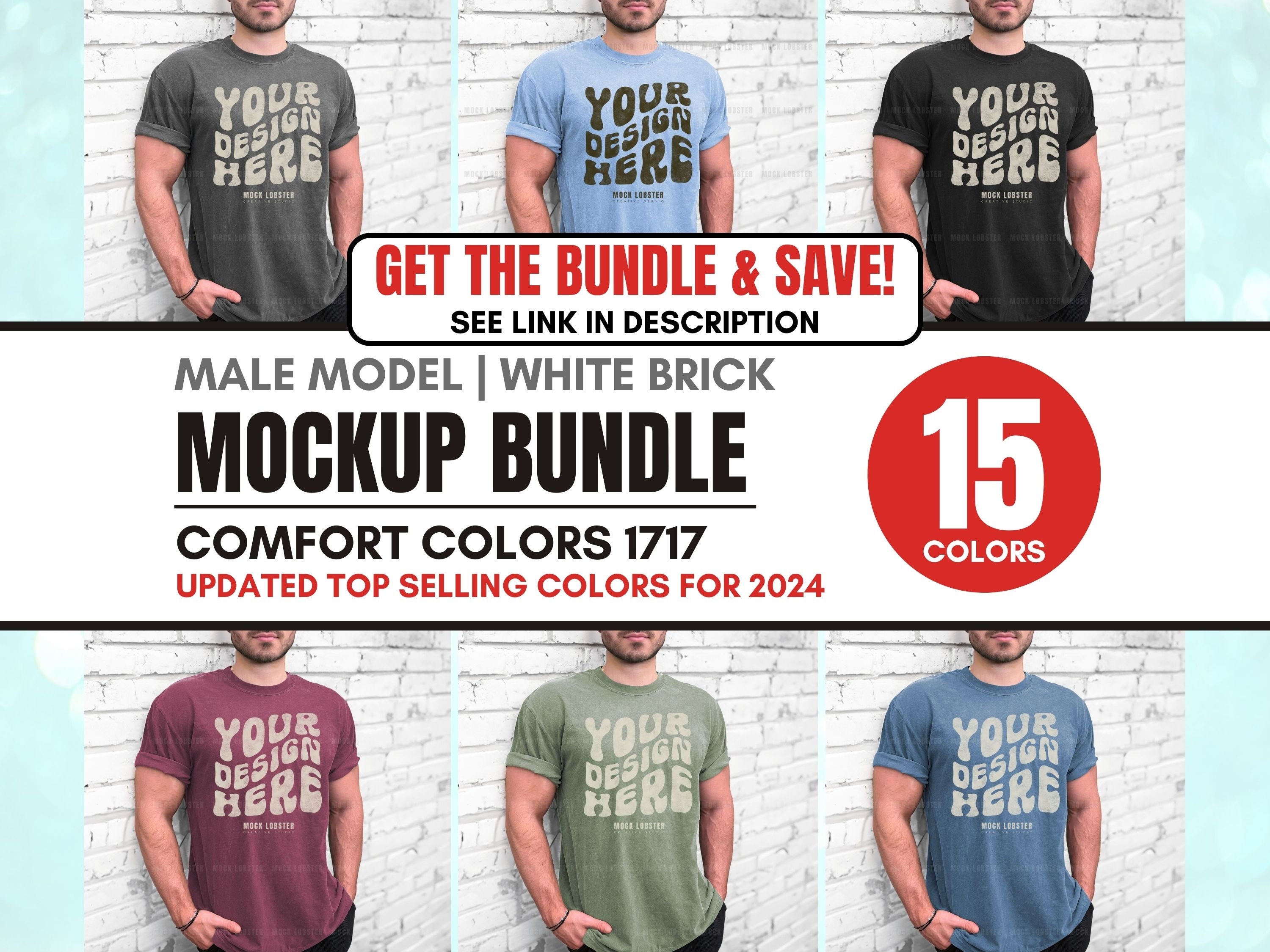 Comfort Colors 1717 Male Mockup Blue Jean Model Mock-up Urban Photo ...