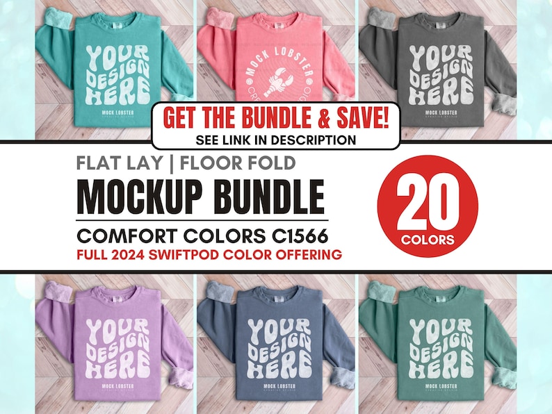 Comfort Colors Sweatshirt Color Chart | C1566 Sweatshirt Mockup, Color ...