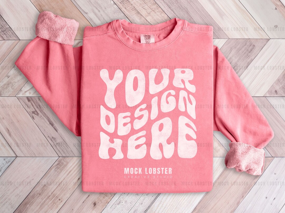 Comfort Colors 1566 Mockup Watermelon | Flat Lay Folded Comfort Color ...