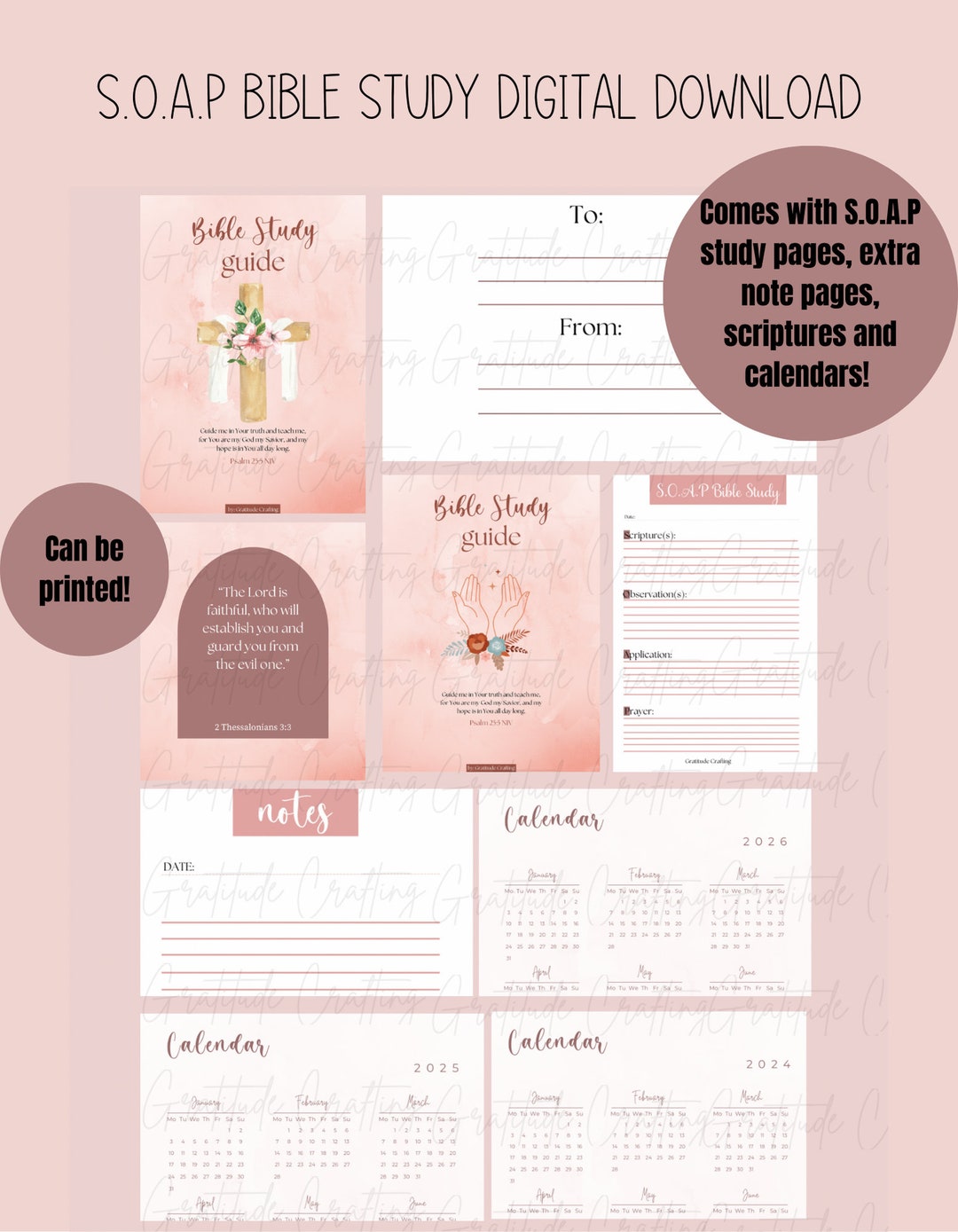 SOAP Bible Study Guide - Etsy