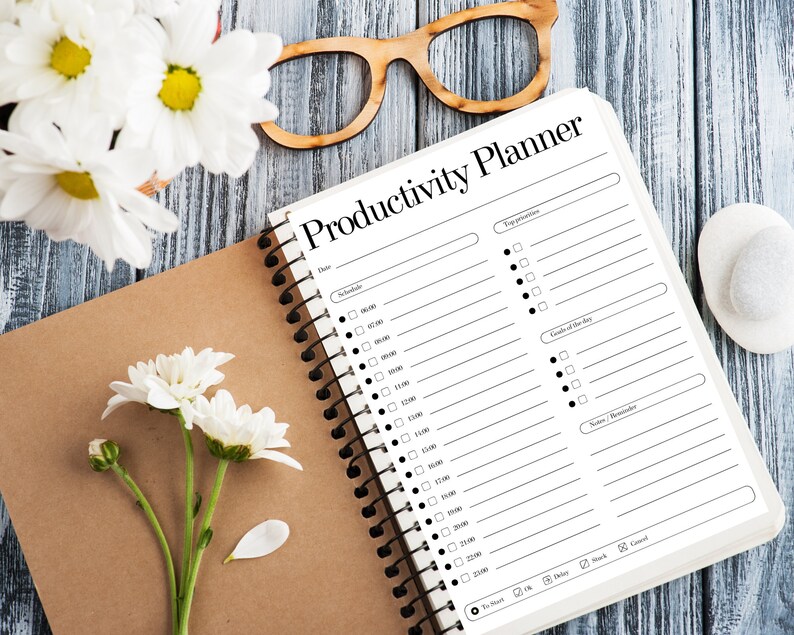Printable Daily Productivity Planner, Daily Schedule, Productivity ...