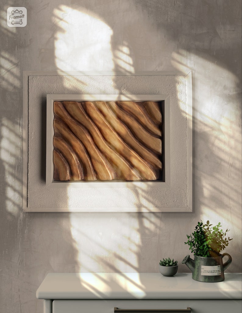 Abstract Set 3D Wall Art Textured 'whispering Sands' Abstract Canvas ...