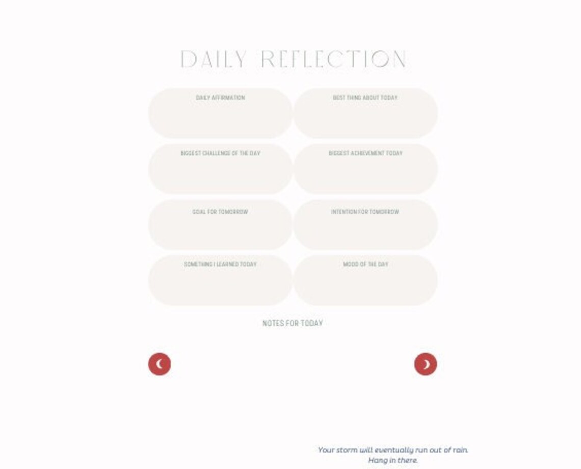 Daily Gratitude and Reflection Sheets - Etsy