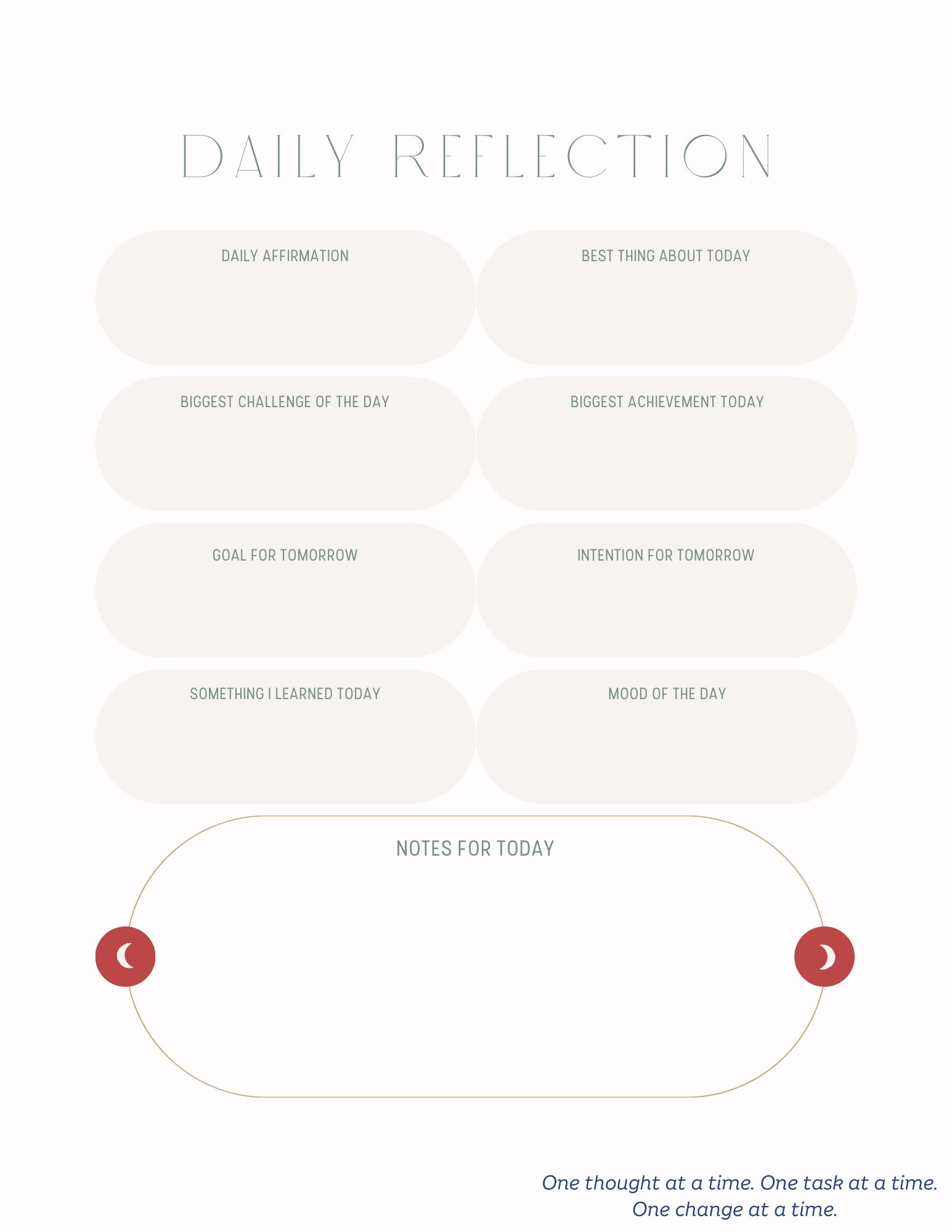 Daily Gratitude and Reflection Sheets - Etsy