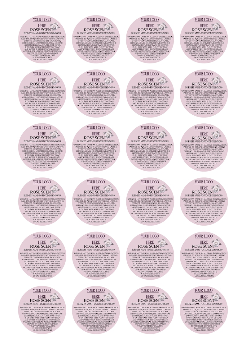 40mm Round CLP Stickers Labels Great for Wax Melts Bath Bombs Other ...