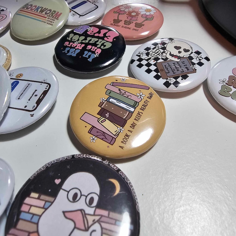 Personalised Pin Badges — Custom Images & Text - Etsy