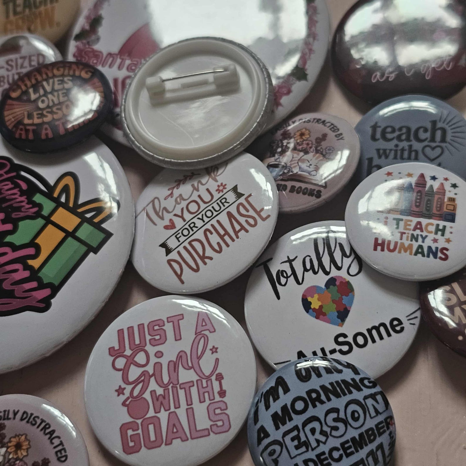 Personalised Pin Badges — Custom Images & Text - Etsy