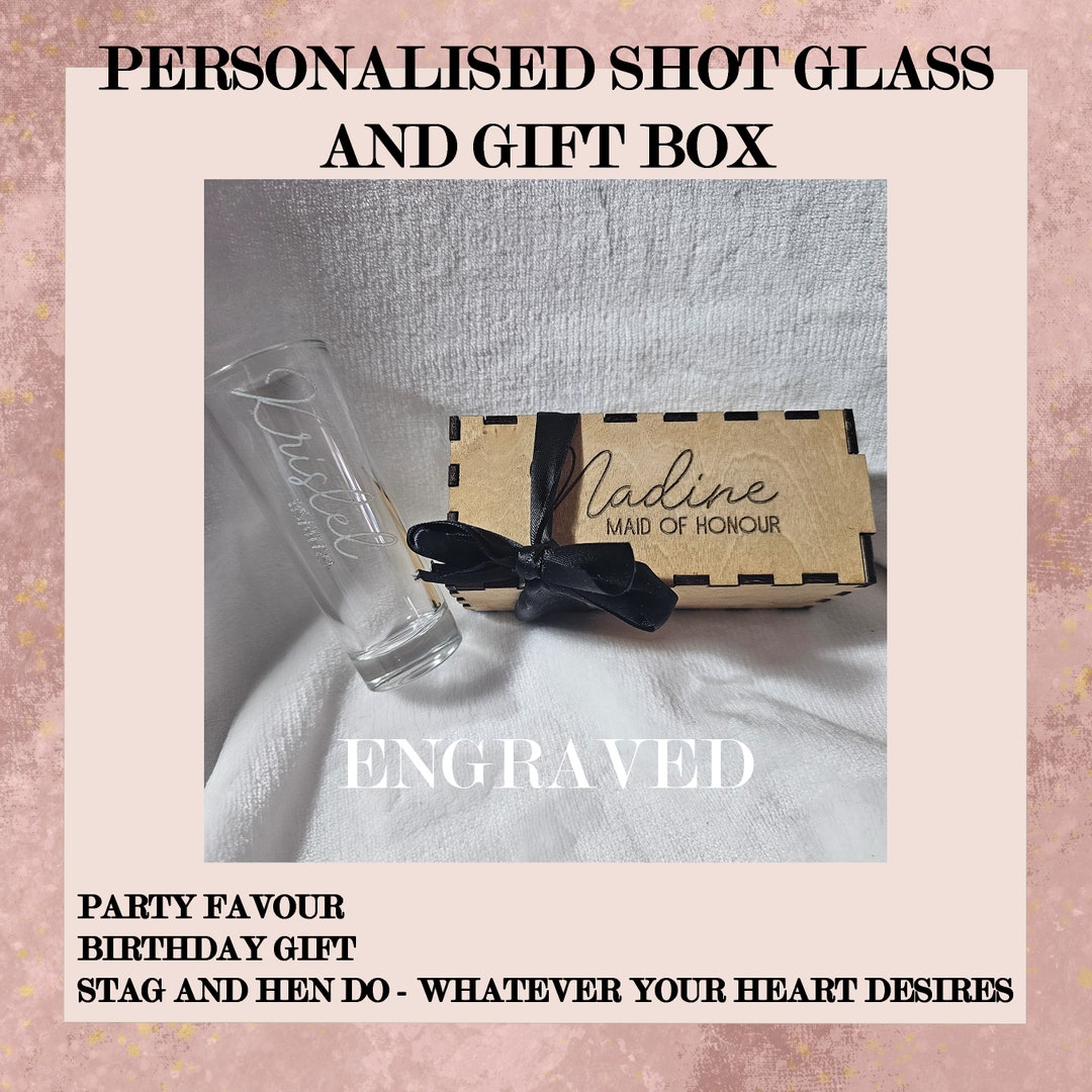 Engraved Shot Glass - Personalised - Hen Party/ Stag Do Favours ...