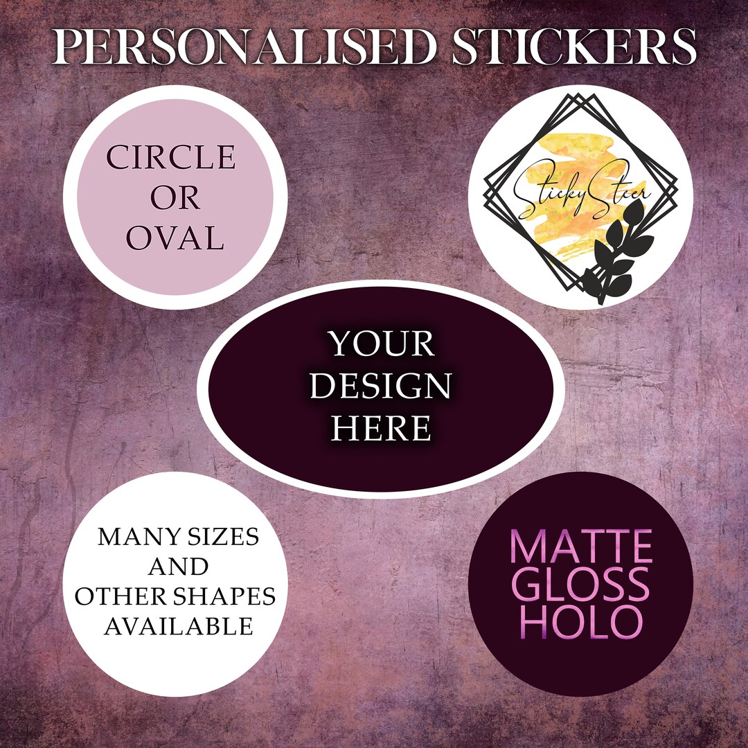 Round/circle/oval - Matte/gloss/holo Custom Stickers - Etsy