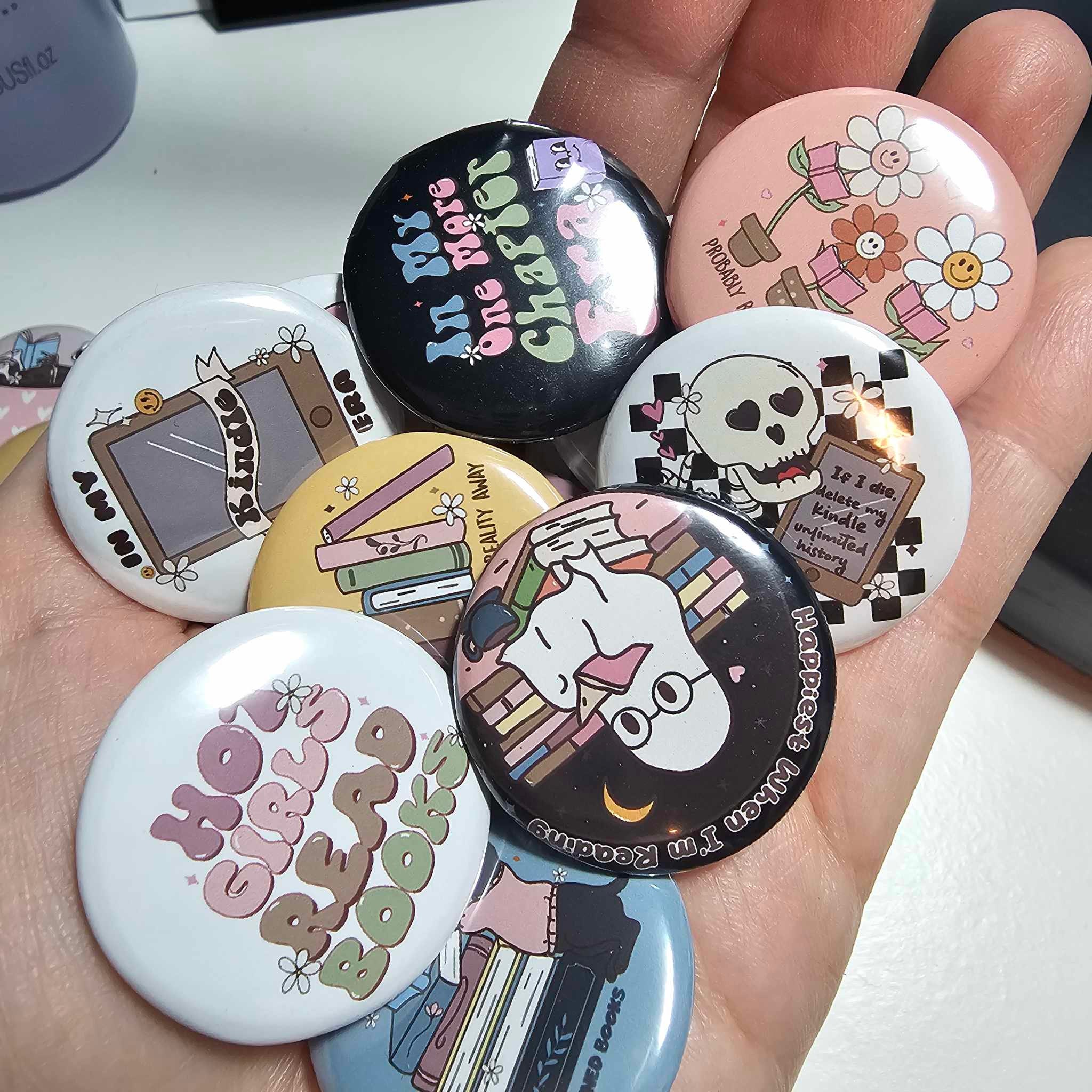 Personalised Pin Badges — Custom Images & Text - Etsy