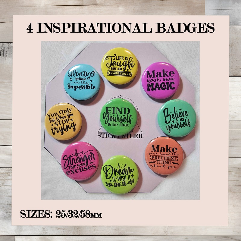 Inspirational Badges - Etsy UK
