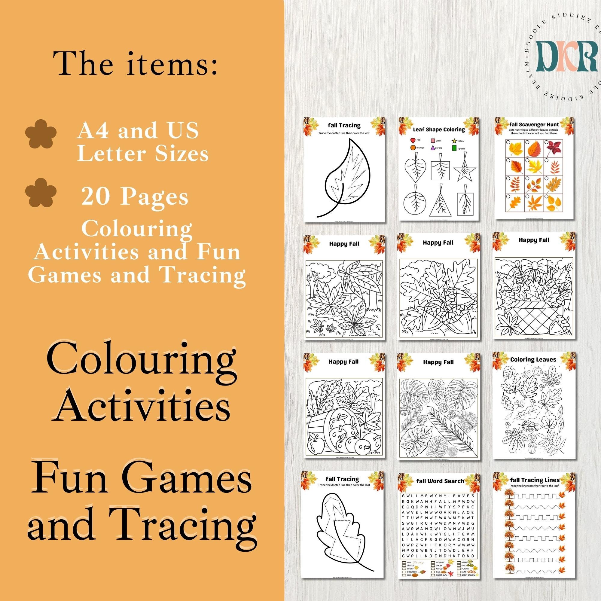Printable Thanksgiving Leaf Kids Activity | Colouring Pages | Letter ...