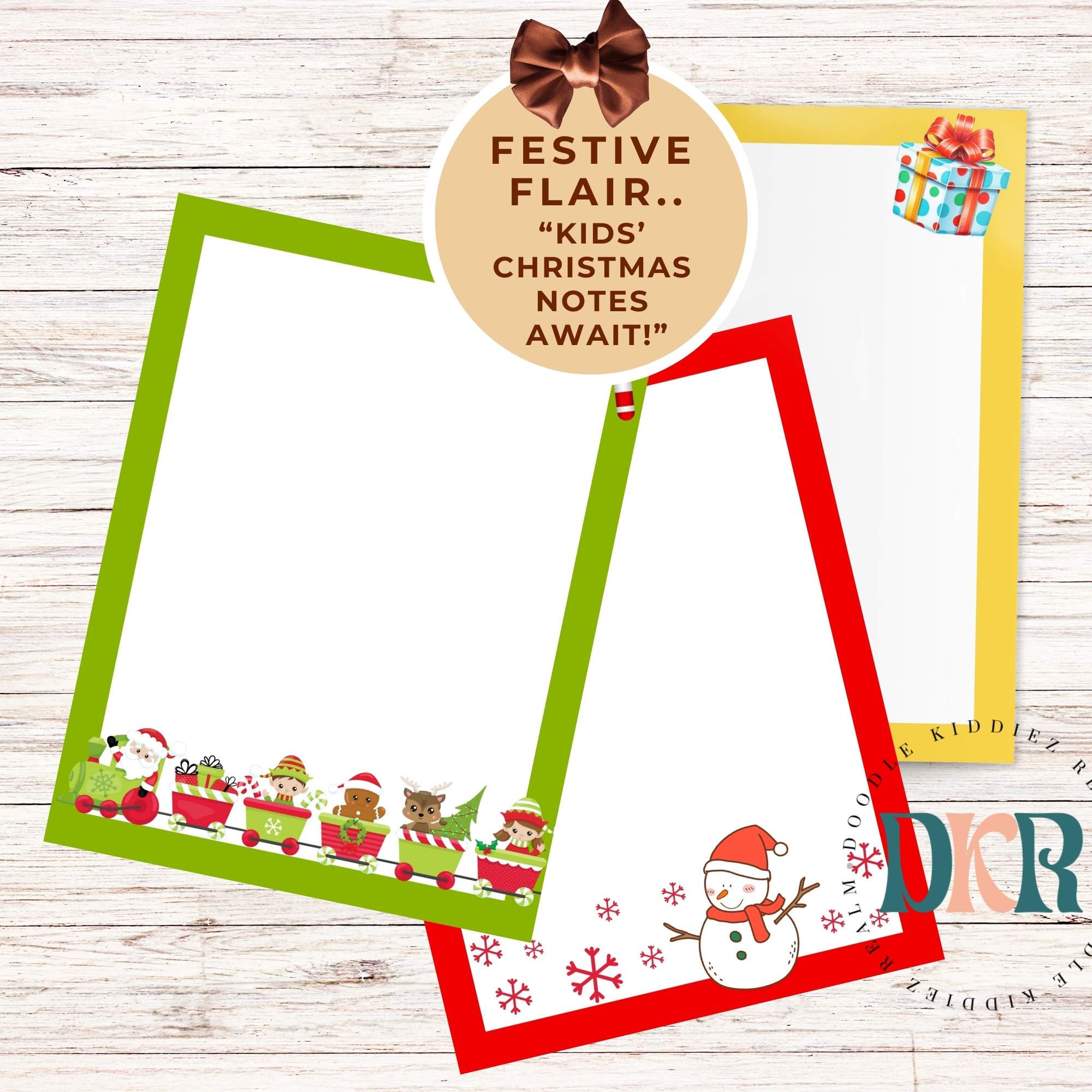 Printable Christmas Stationery Unlined, Winter Printable Writing Paper ...