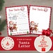 Letter to Santa Printable Kids Christmas Wish List Santa Letterhead ...