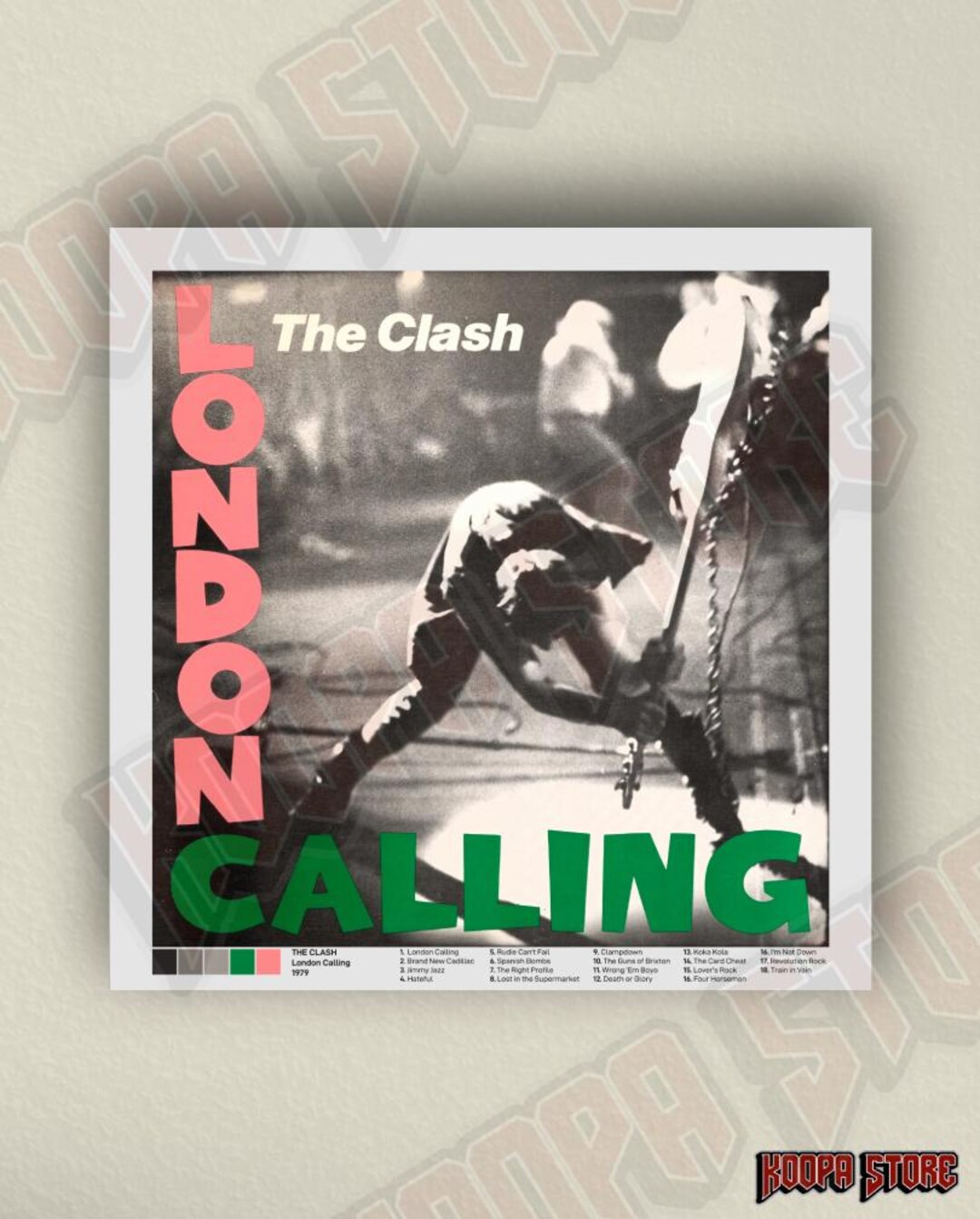 The Clash "london Calling" Album Poster, Music Room Decor (digital ...