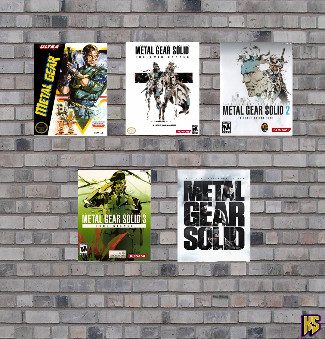 Metal Gear Solid Posters Pack 2, 5 Digital Images . - Etsy