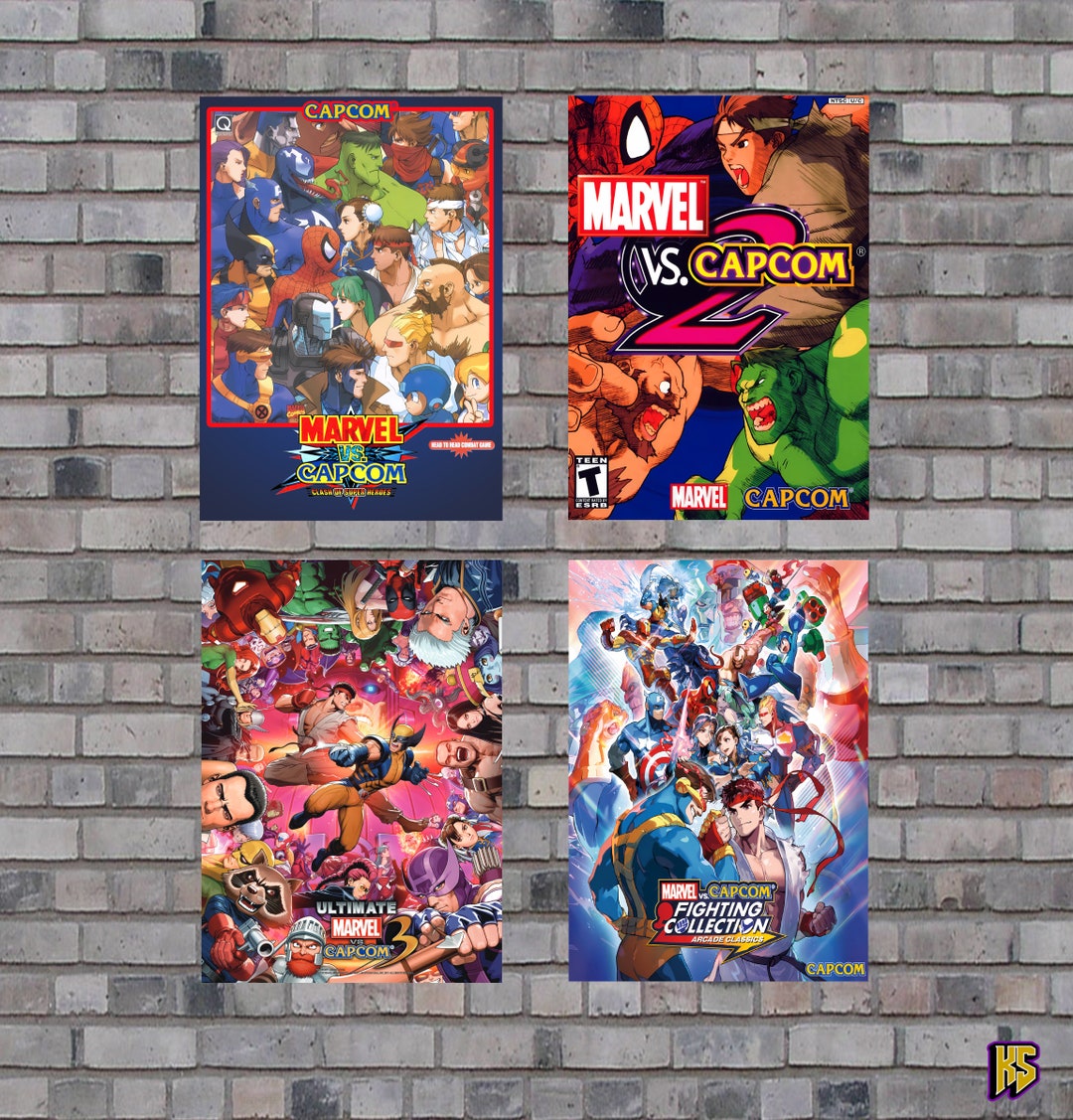 Marvel Vs Capcom Posters Pack/ Videogame Posters Pack/ Digital Download ...
