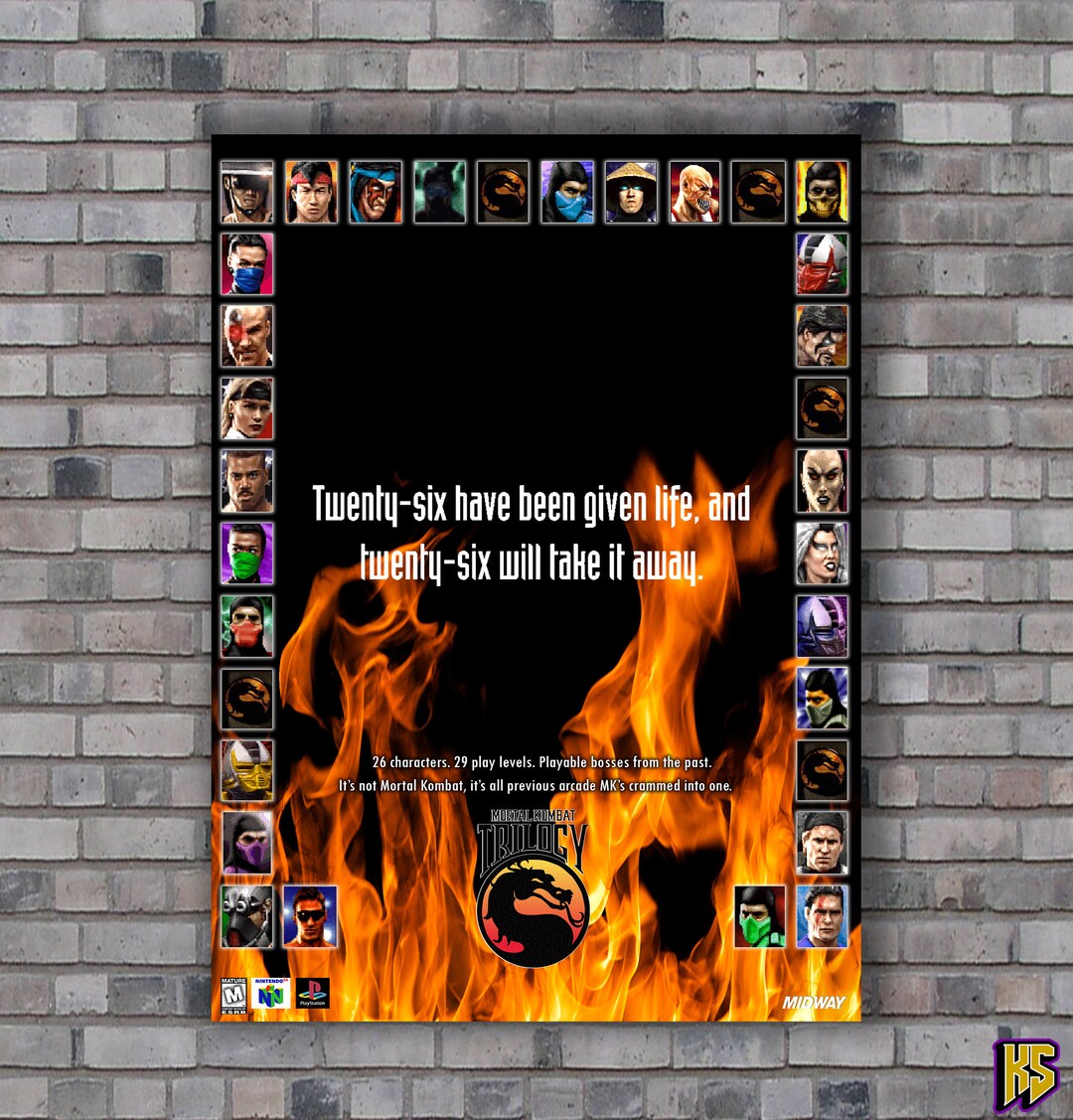 Mortal Kombat Trilogy Promotional Poster (digital Download) - Etsy