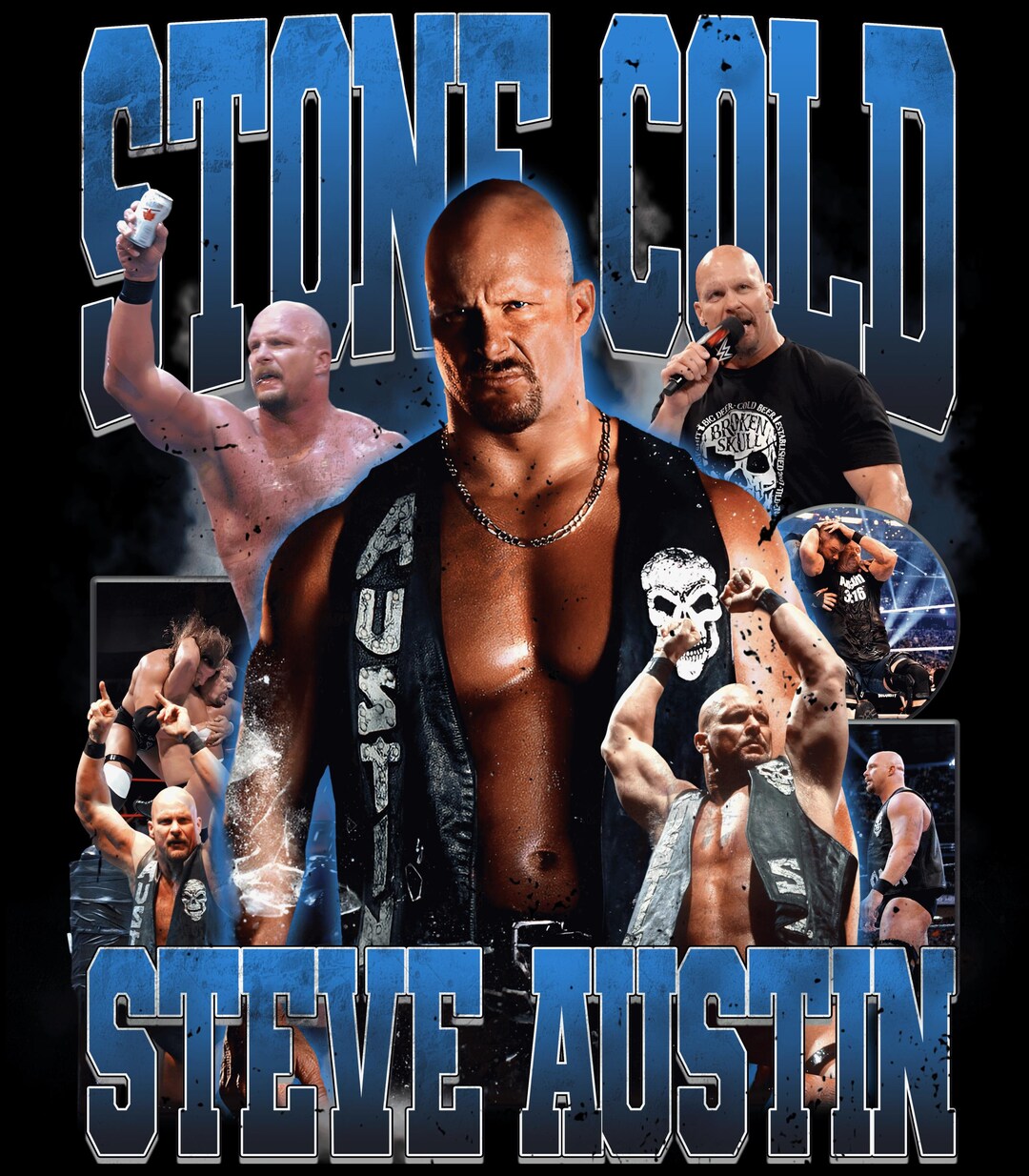 Retro 90s Stone Cold PNG Graphic Digital Vintage Bootleg Instant Download - Etsy
