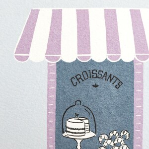 French Pastry Shop Illustration | Parisian Boutique Window Art ...