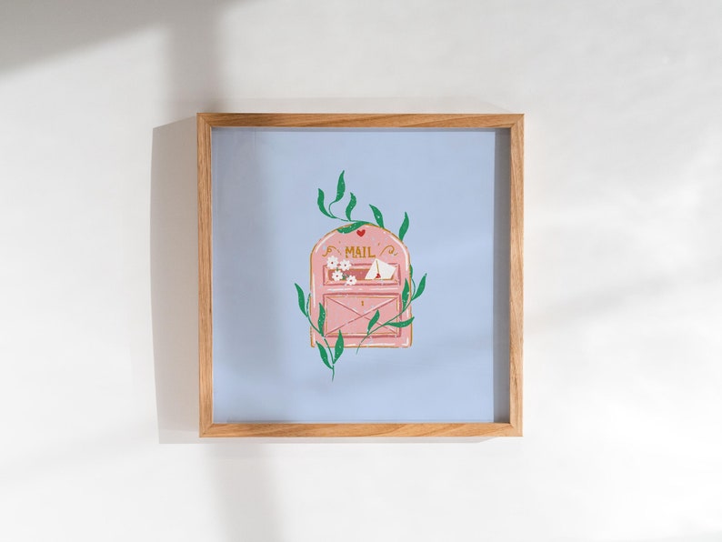 Love Mail Box Illustration | Love Letter, Flowers and Plant | Square ...