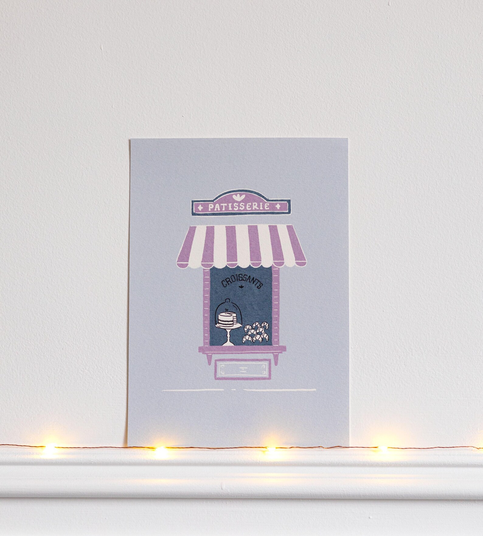 French Pastry Shop Illustration | Parisian Boutique Window Art ...