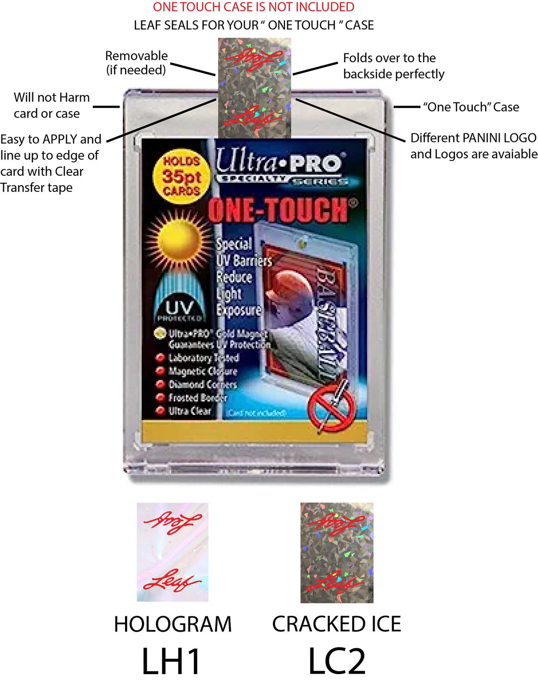 One Touch Case Labels Security Seal LEAF Trading Cards LEAF Cards ...