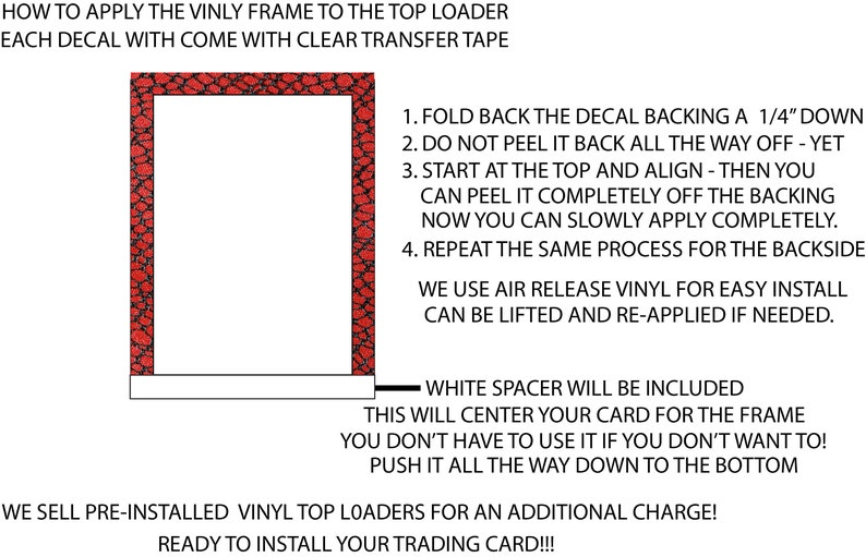 Top Loaders Hologram Vinyl Frames Snake Skin Panini TOPPS Donruss Ultra ...