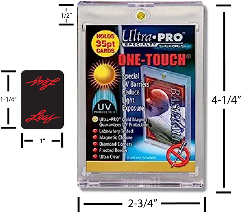 One Touch Case Label Security Seal LEAF Trading Cards Sports Card Case ...