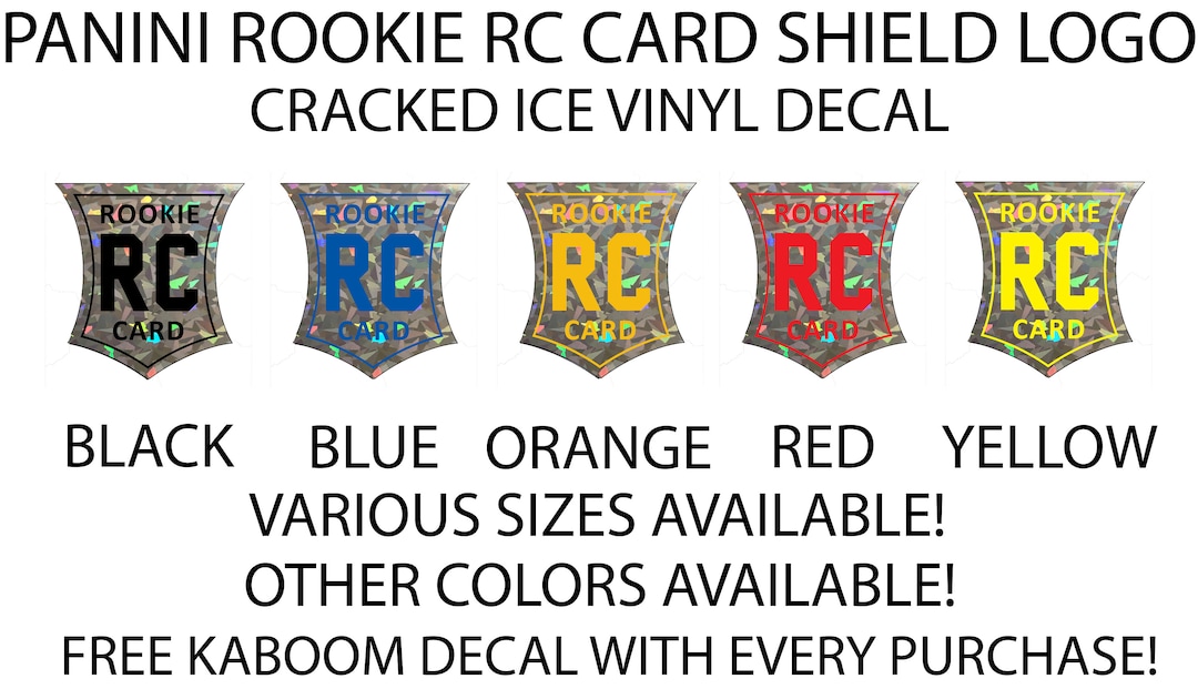 PANINI Rated Rookie RC Logo Shield Decal Topps RC Logo Shield Cracked ...