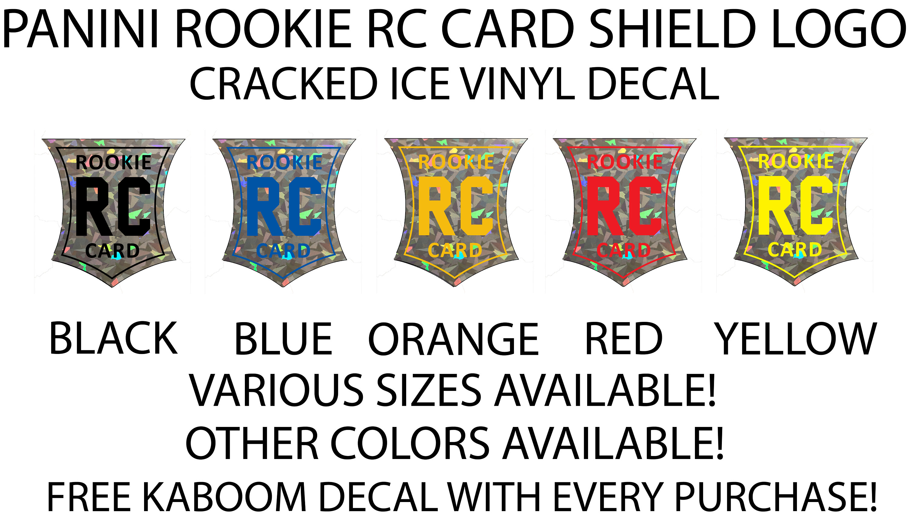 PANINI Rated Rookie RC Logo Shield Decal Topps RC Logo Shield Cracked ...