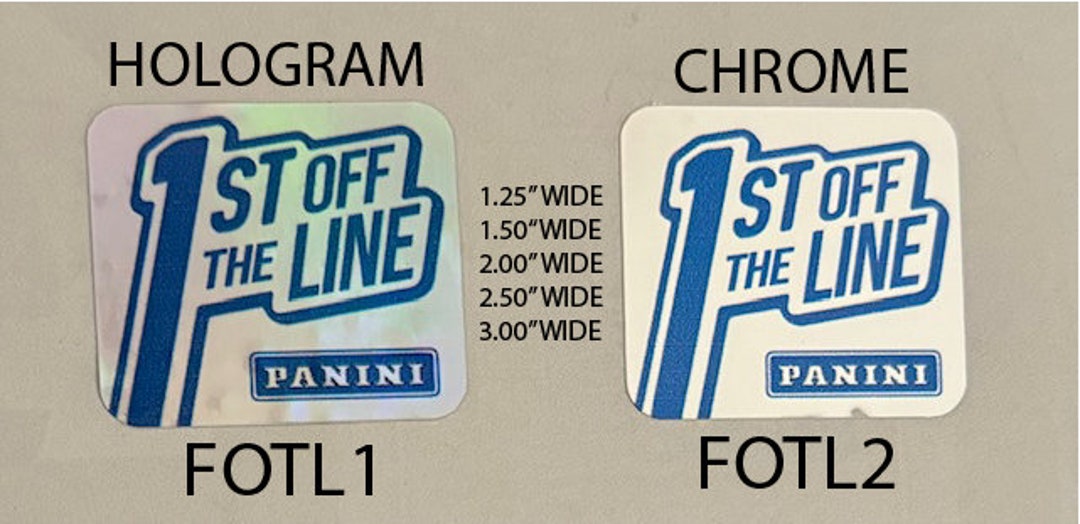 PANINI FOTL Vinyl Decal Panini First off the Line Decals Hologram and ...