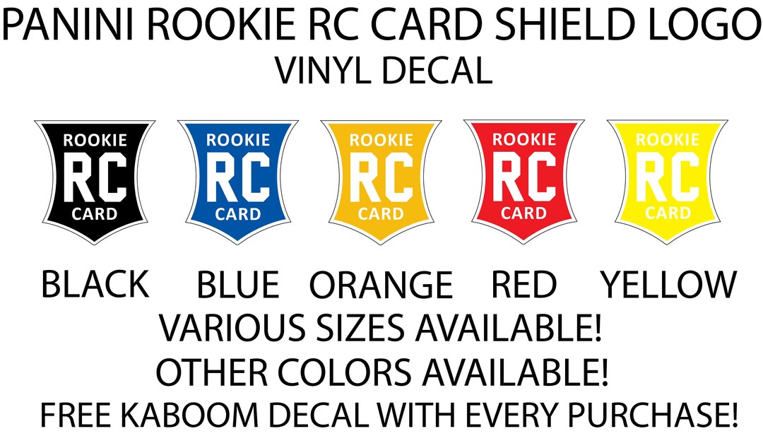 PANINI Rated Rookie RC Logo Shield Decal RC Logo Topps Rookie Shield ...