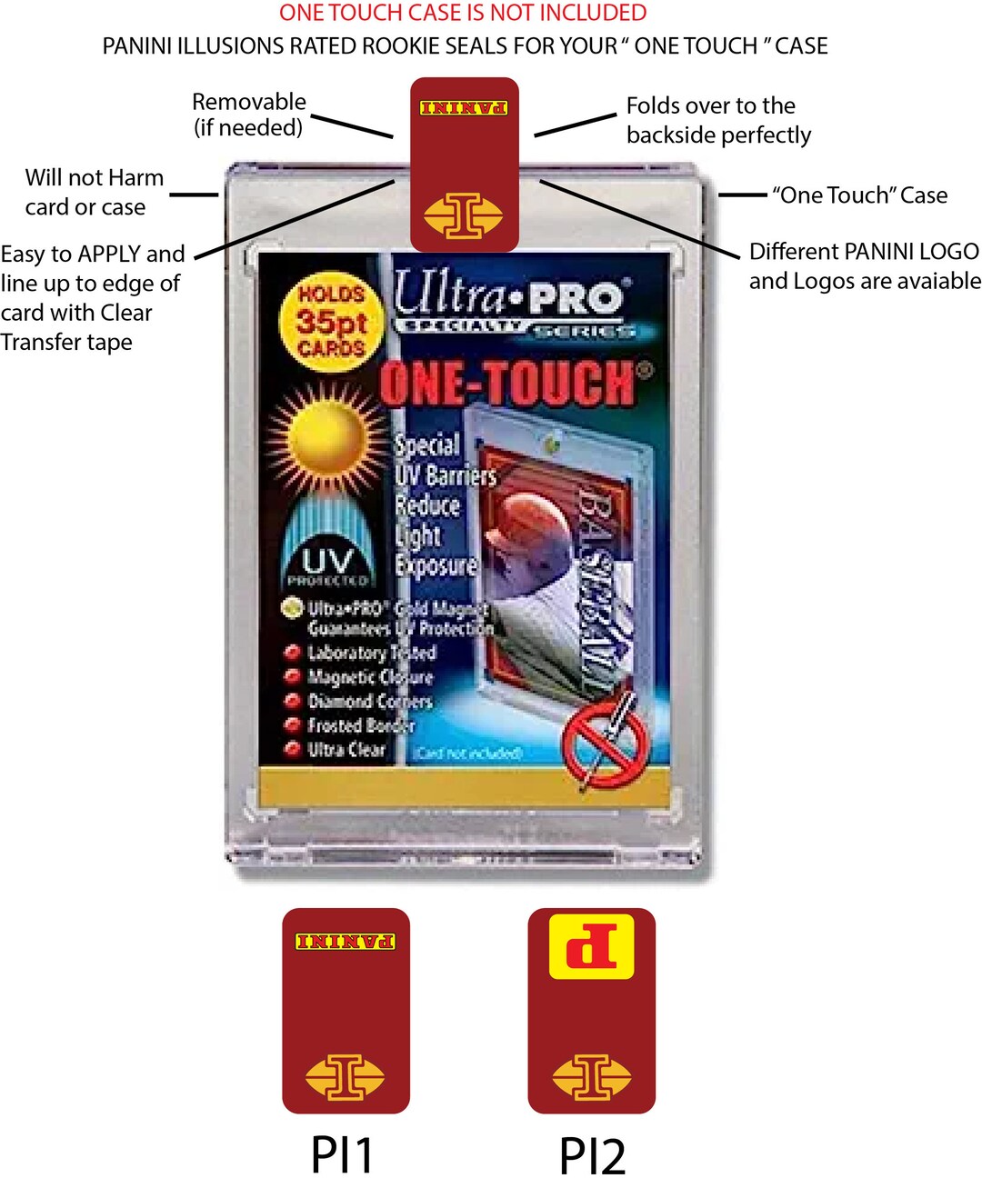 One Touch Case Label Security Seal PANINI ILLUSIONS Trading Cards ...