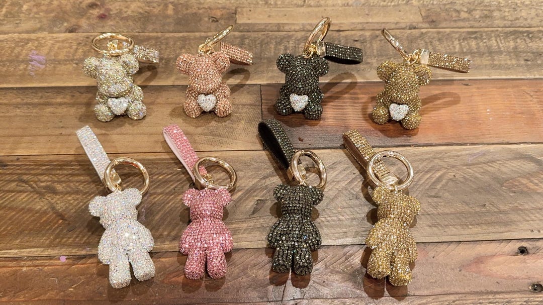 Teddy Bear Key Rings - Etsy