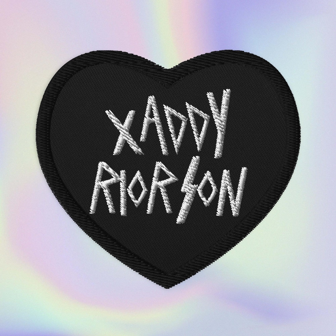 Xaddy Riorson Black Heart Embroidered Patch Fourth Wing Iron Flame ...