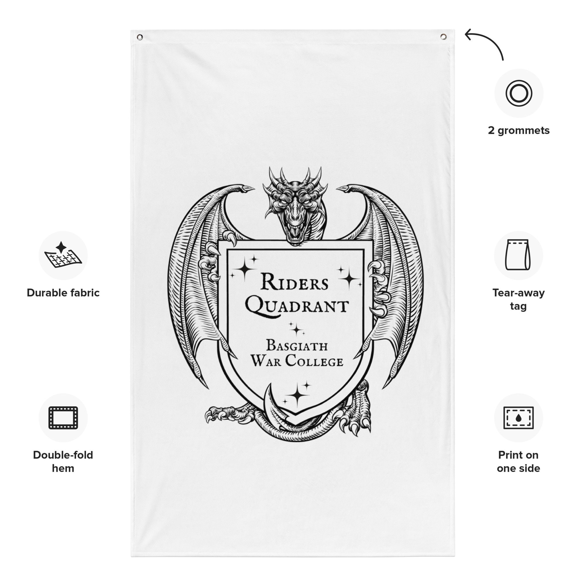 Riders Quadrant Basgiath Flag War College Banner Fourth Wing - Etsy