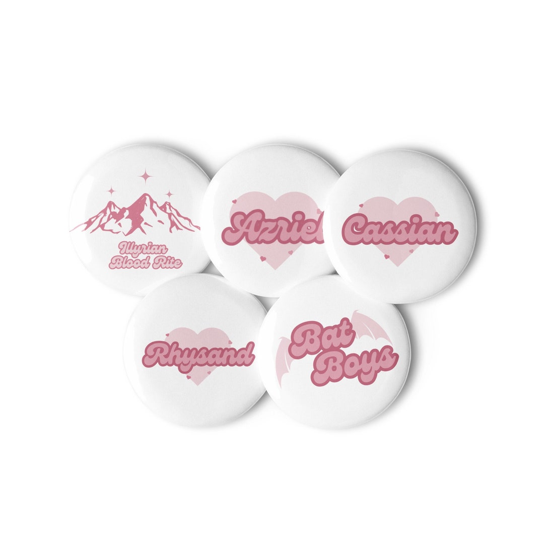 ACOTAR Button Pins Set Bat Boys Rhys, Cassian, Azriel Illyrian - Etsy