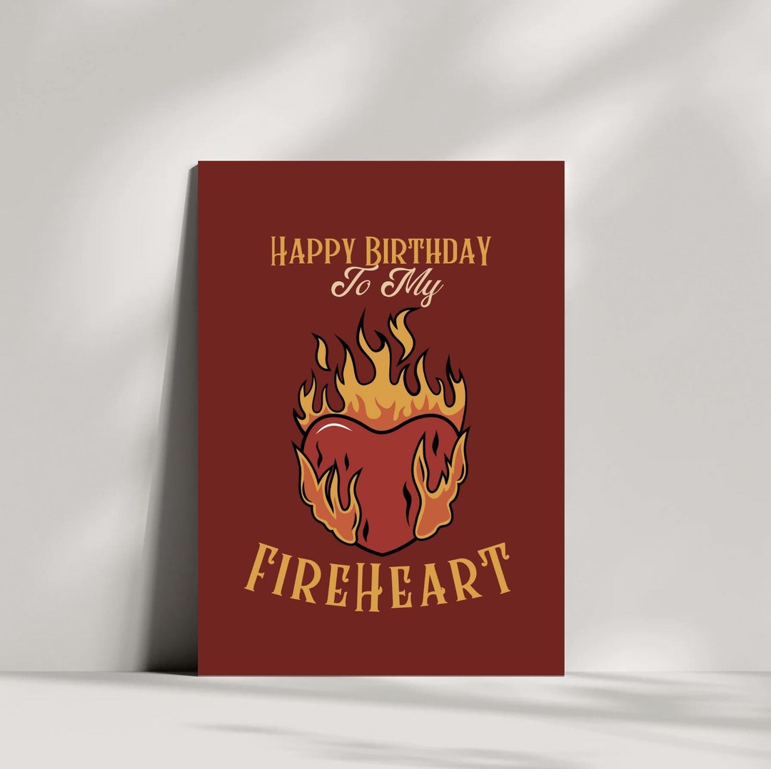 TOG Fireheart Birthday Card | Card for Book Lovers | Bookish Bestie ...
