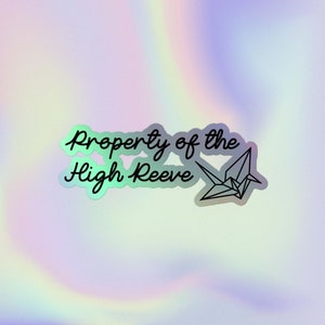Manacled Sticker Property of the High Reeve Holographic Paper Crane - Etsy