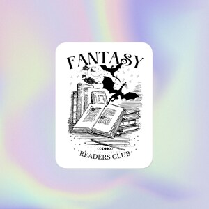 Fantasy Readers Club Sticker - Etsy