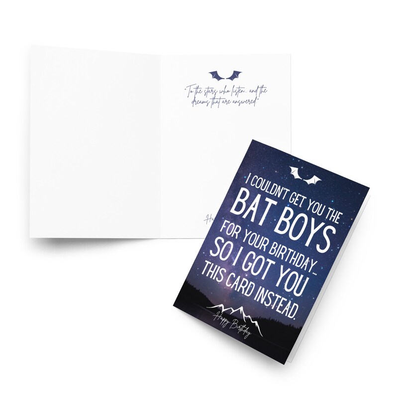 ACOTAR Birthday Card Bat Boys Velaris Night Court - Etsy Australia